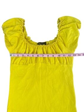 Seductions | Tops | Seductions Yellow Milkmaid Peasant Top Ruched ...